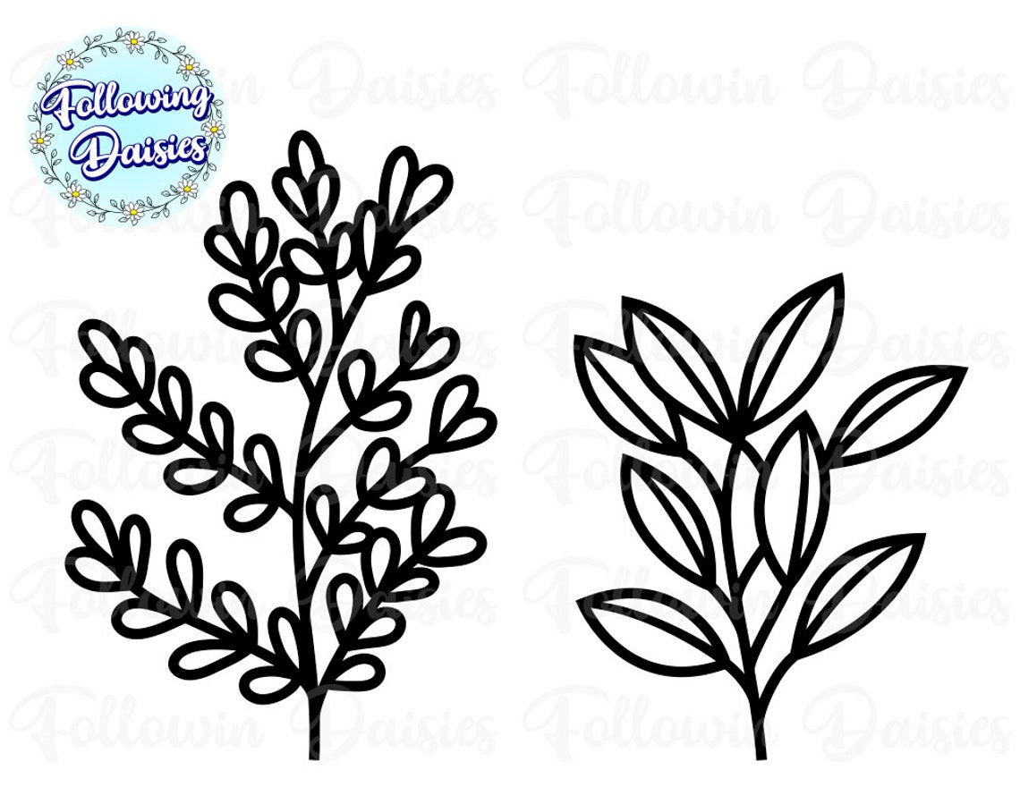 TREE BRANCH Bundle in SVG 10 Designs Leaves Plants Nature - Etsy