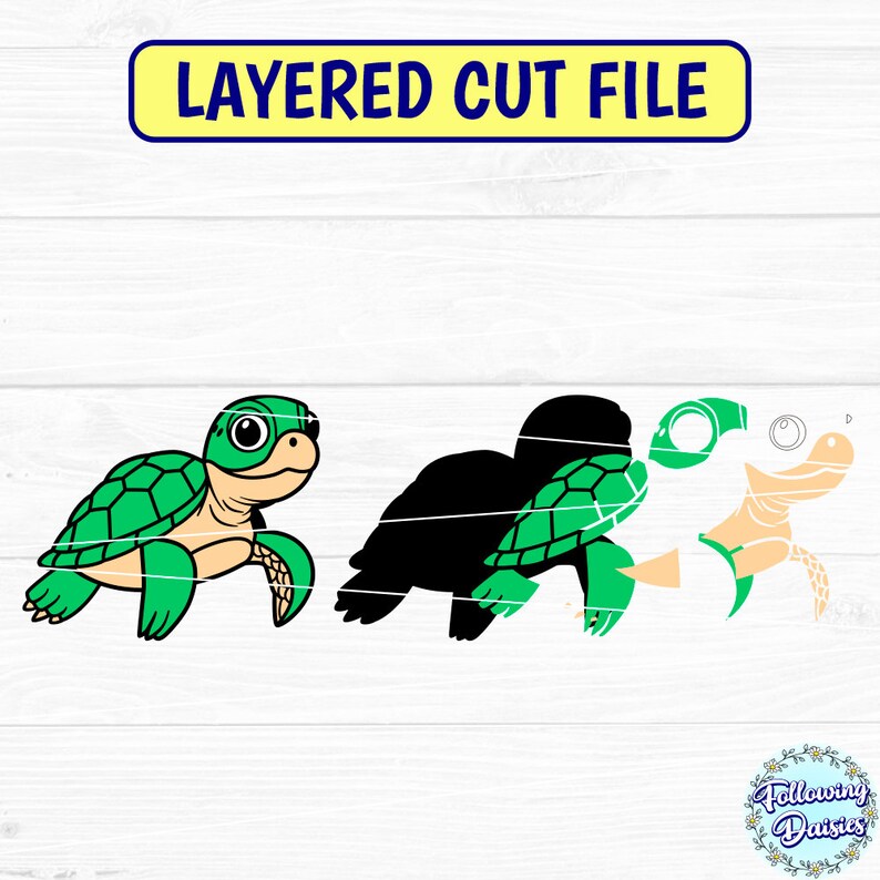 Linda TORTUGA MARINA SVG, Archivos svg en capas, Lindos animales ...