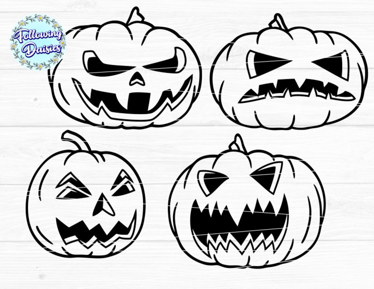 PUMPKINS SVG, Jack O Lantern Svg File, Halloween Pumpkins Svg, Scary ...