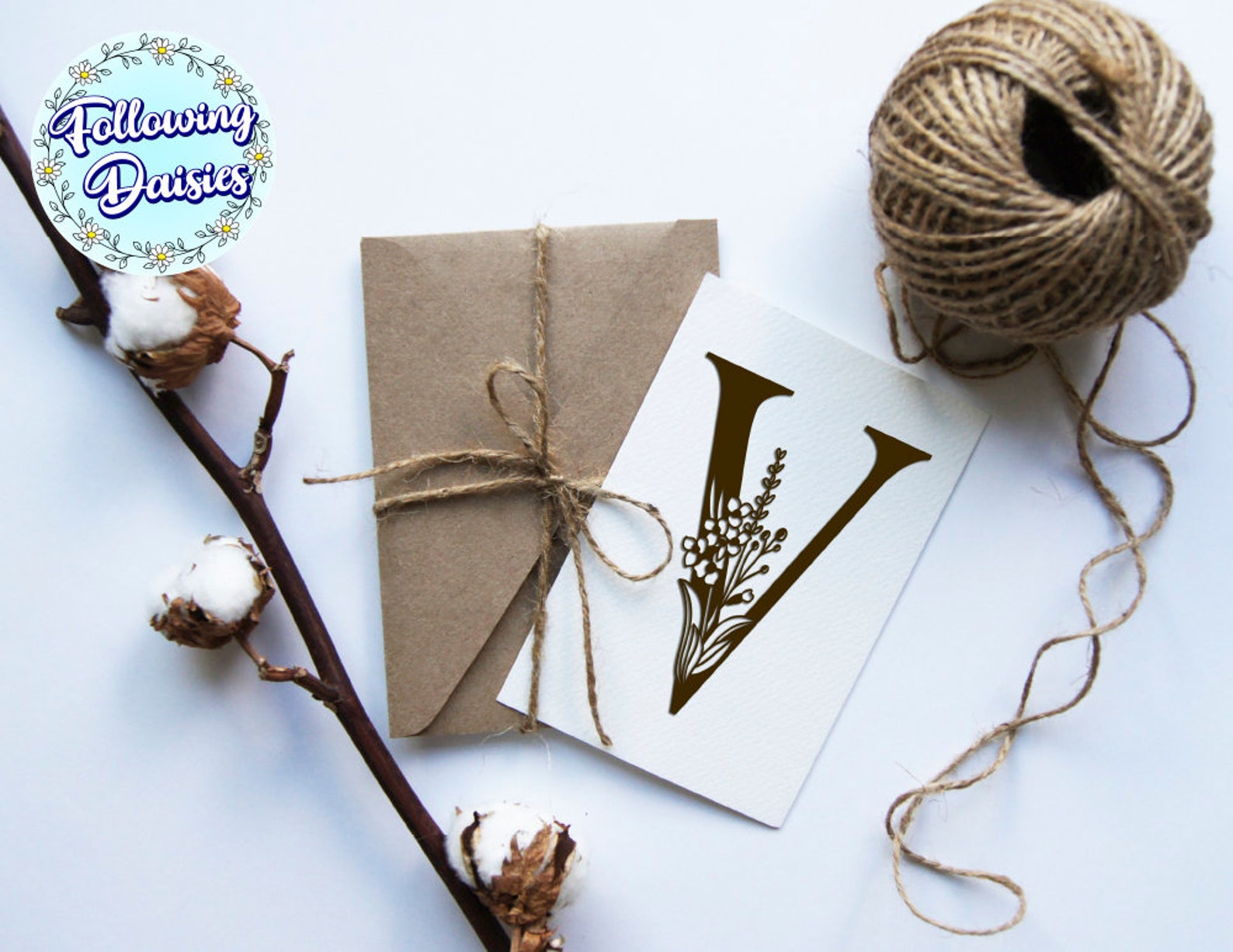 LETRA V Floral en SVG Letra V decorada con flores Archivos | Etsy