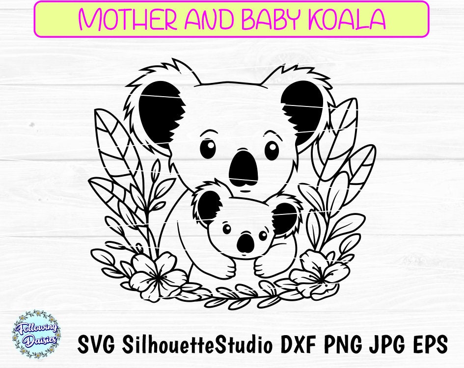 MOTHER and BABY Svg Mothers Day Svg Files Koala Mother and - Etsy