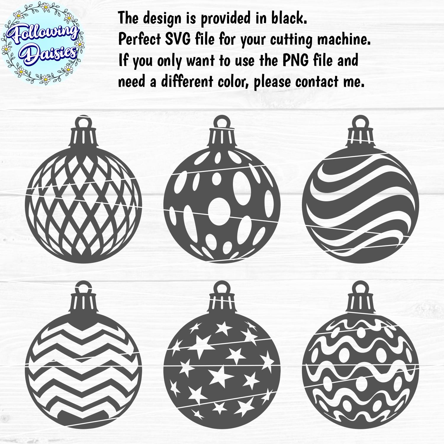 CHRISTMAS BALLS in SVG No.3, Christmas Decorations, Christmas Ornamet ...