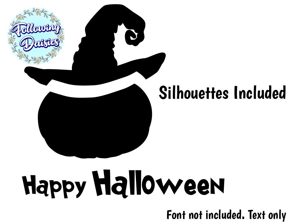 PUMPKIN With Witch Hat in SVG Format, Happy HALLOWEEN, Paper Cut ...