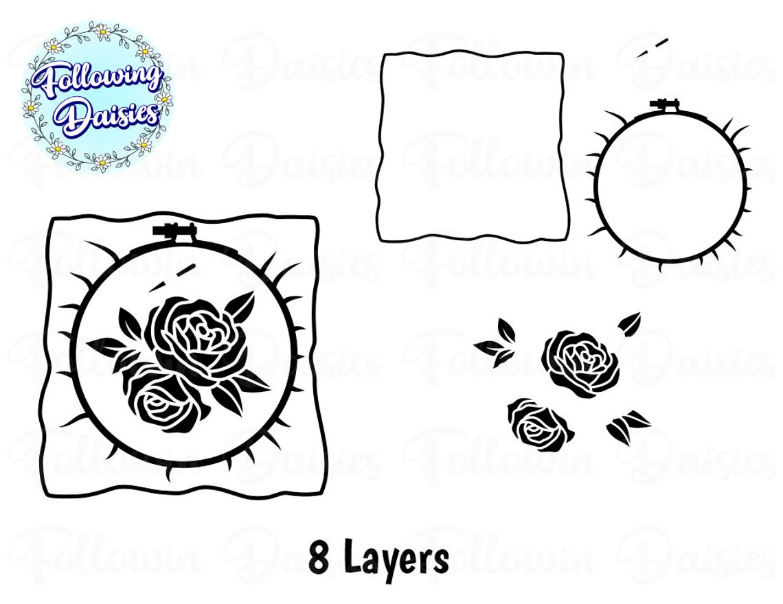 EMBROIDERY in SVG Embroider Embroidery Hoop Flowers Hand - Etsy