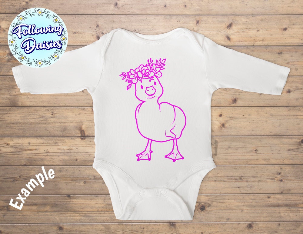 BABY DUCK in SVG Flowers Bouquet Farm Duckling Floral - Etsy