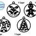 ADORNOS NAVIDEÑOS en SVG Nº 2, Archivos de Navidad en svg, Decoración ...