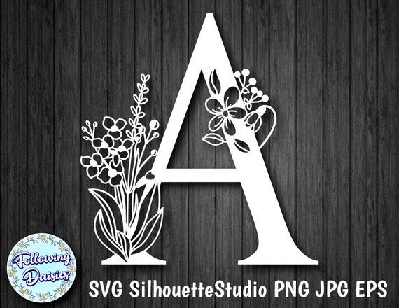 LETRA A Floral en SVG Letra A decorada con flores Archivos | Etsy México