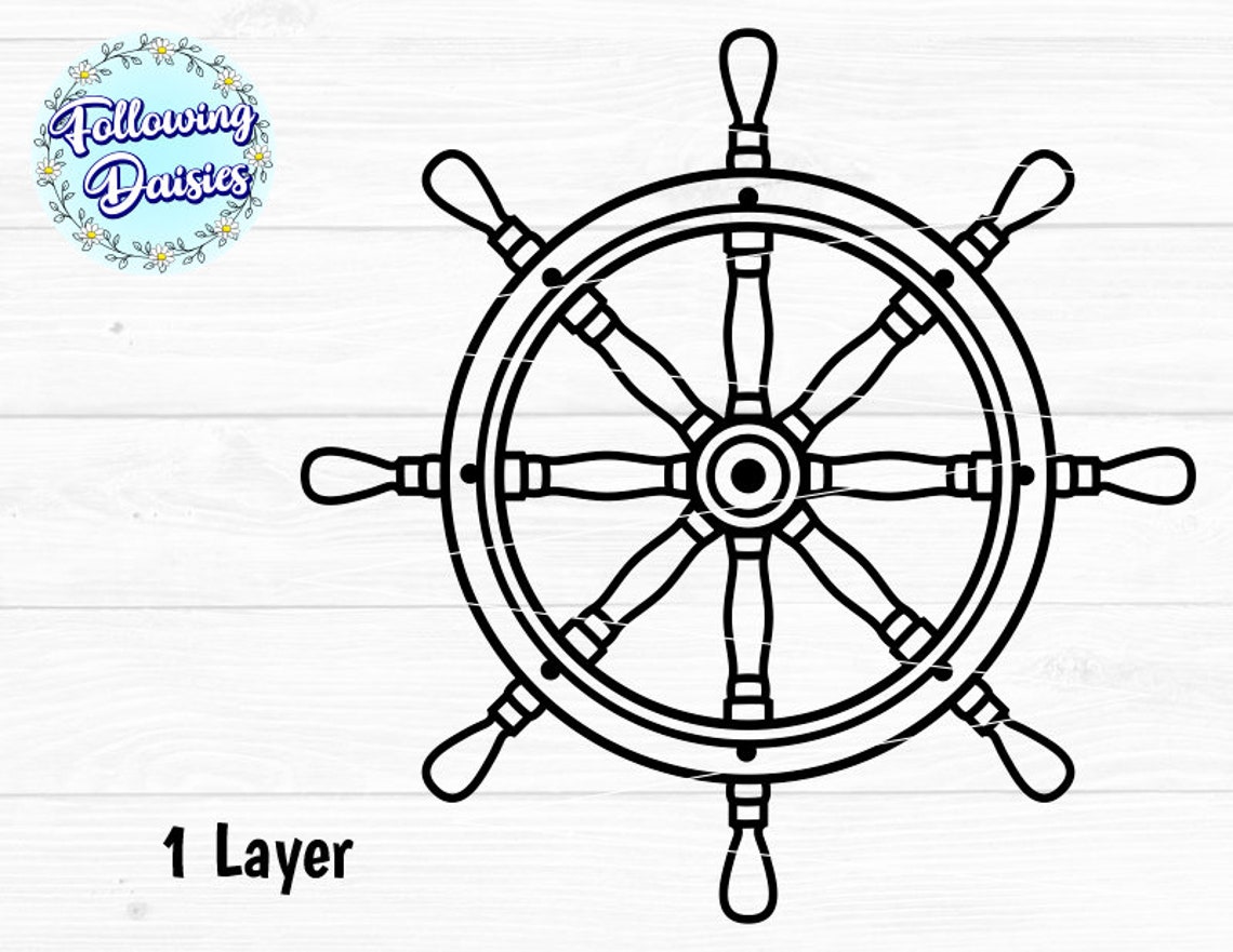 SHIP WHEEL in SVG Rudder Nautical Vintage Cruise Ocean - Etsy
