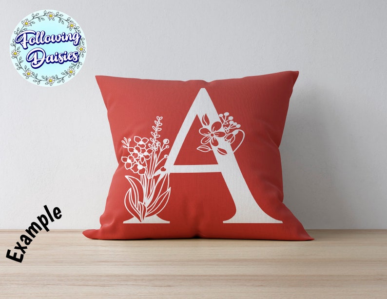LETRA A Floral en SVG, Letra A decorada con flores, Archivos de corte ...