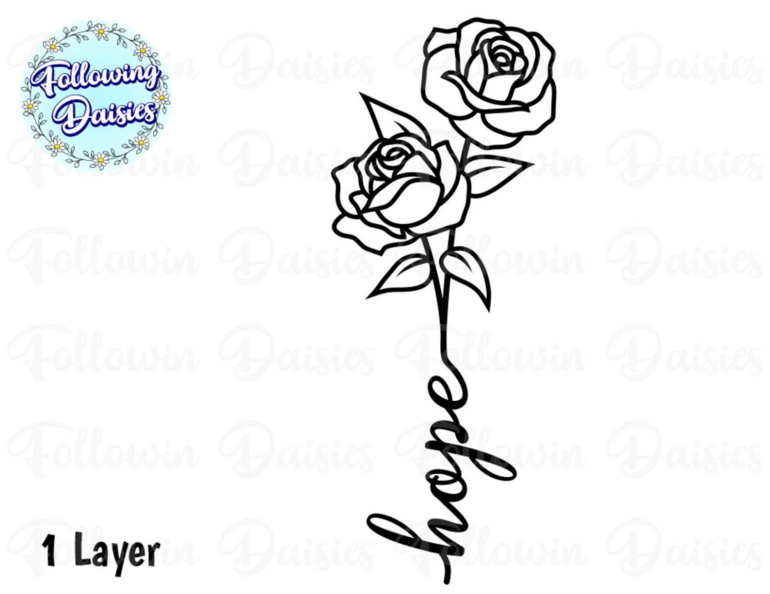 HOPE FLORAL in SVG Roses Bouquets Hope Flowers Floral Hope - Etsy
