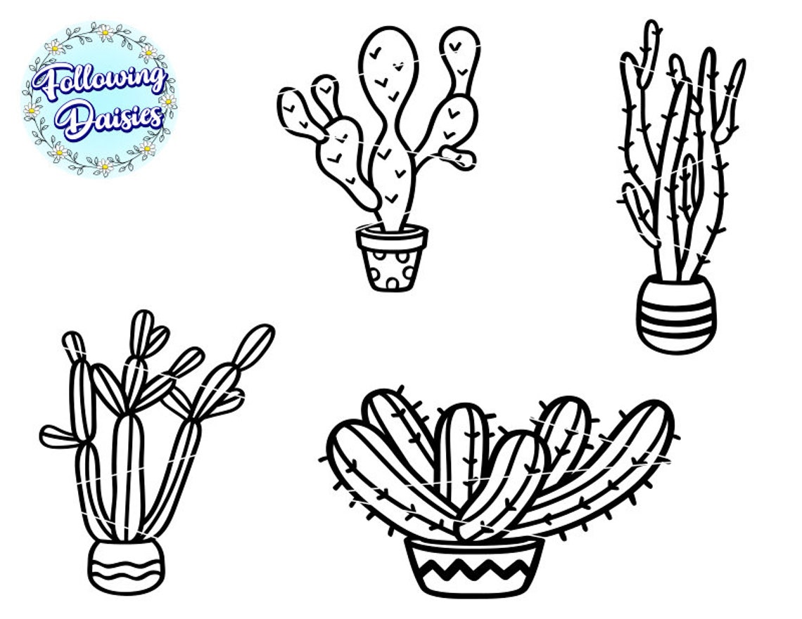 CACTUS POTS En SVG, Succulents, Plants, Nature, Desert Cactus, Cactus ...