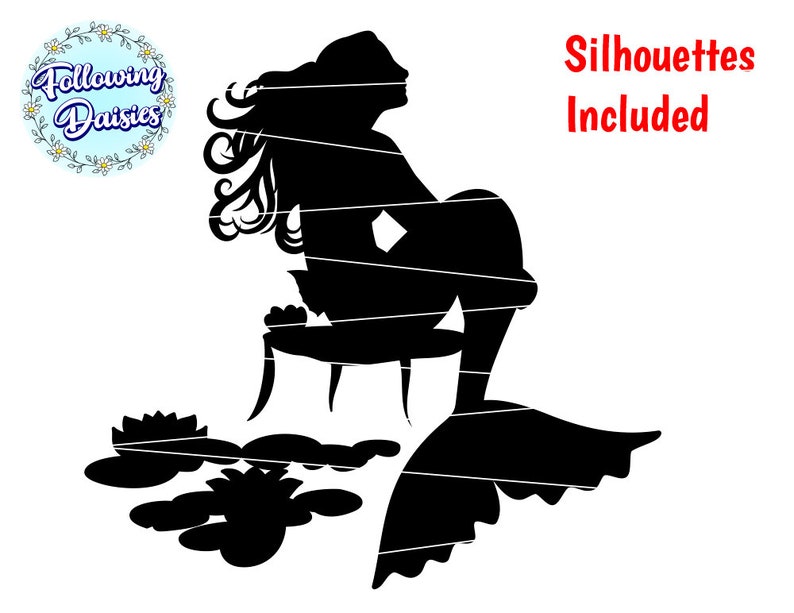 MERMAID SVG, Mermaid Vector, Mermaid Silhouette, Instant Download ...