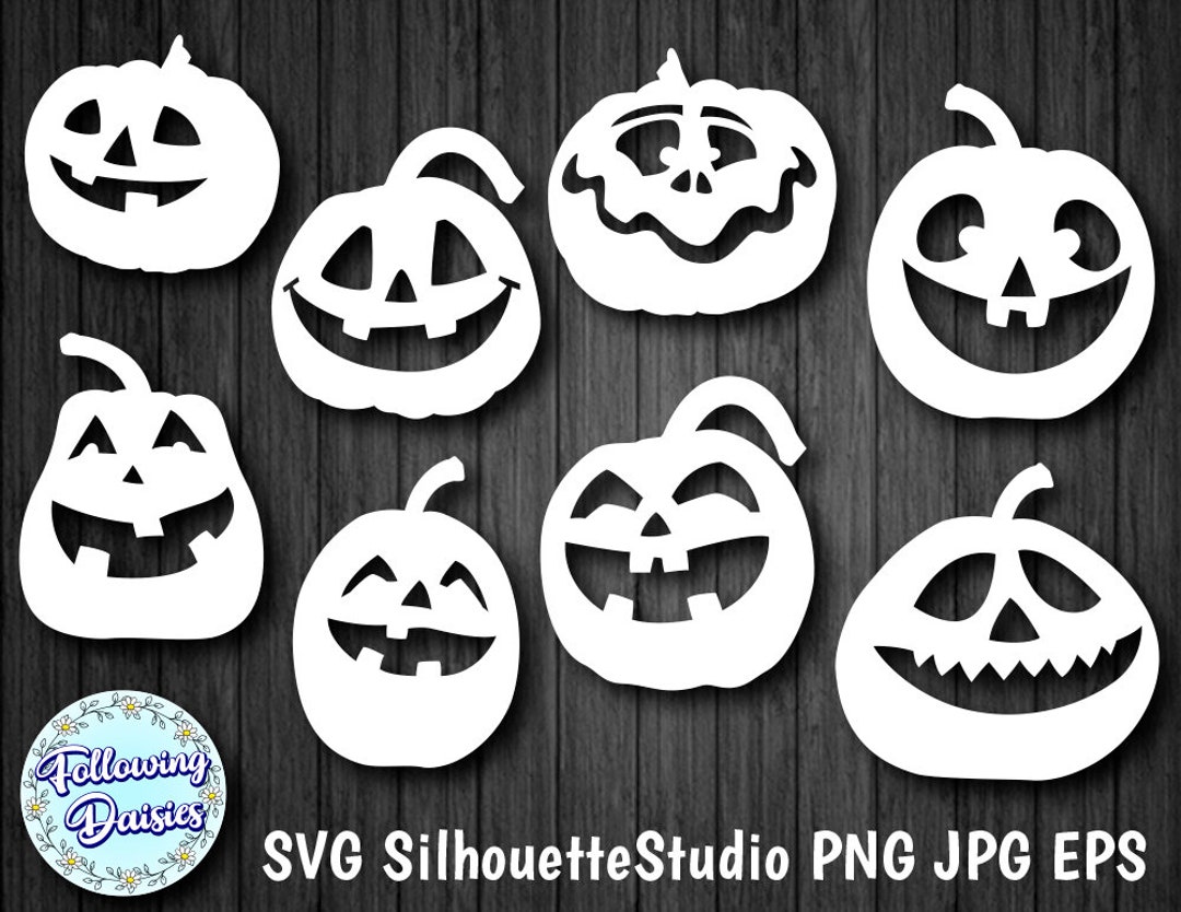 CALABAZAS en SVG, Calabazas con caras sonrientes, Halloween, Archivos ...