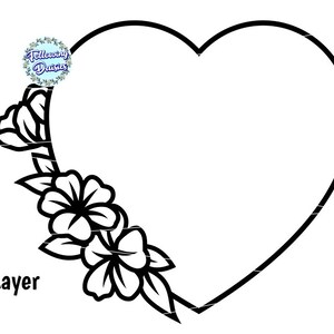 FLOWER HEART SVG, Flowers, Love, Valentine's Day, Floral Heart, Paper ...