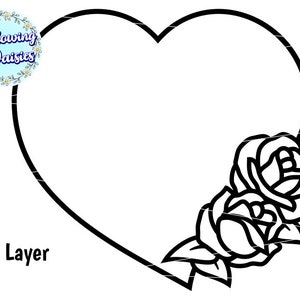 FLOWER HEART SVG, Flowers, Love, Valentine's Day, Floral Heart, Paper ...