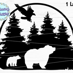BEAR in the FOREST in SVG, Baby Bear, Instant Download, Svg Files for ...