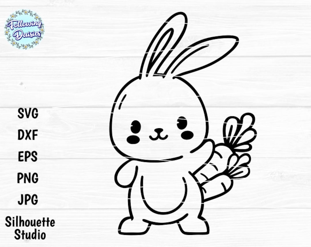 EASTER BUNNY SVG, Carrots, Easter Bunny Svg File, Happy Easter Svg ...