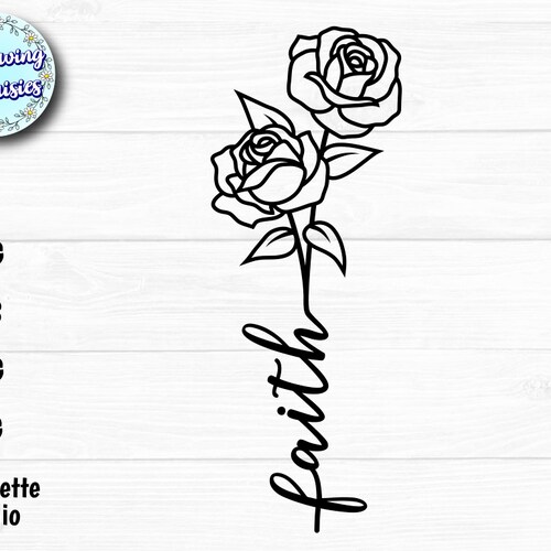 FAITH FLORAL in SVG Roses Bouquets Faith Flowers Religious - Etsy