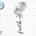 FAITH FLORAL in SVG, Roses Bouquets, Faith Flowers, Religious, Faith ...
