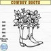 COWBOY BOOTS SVG, Boots With Flowers, Floral Cowboy Boots Svg, Western ...