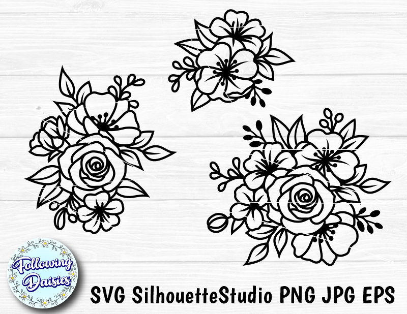 FLOWERS in SVG Bouquets Floral Decoration Flowers Flower | Etsy