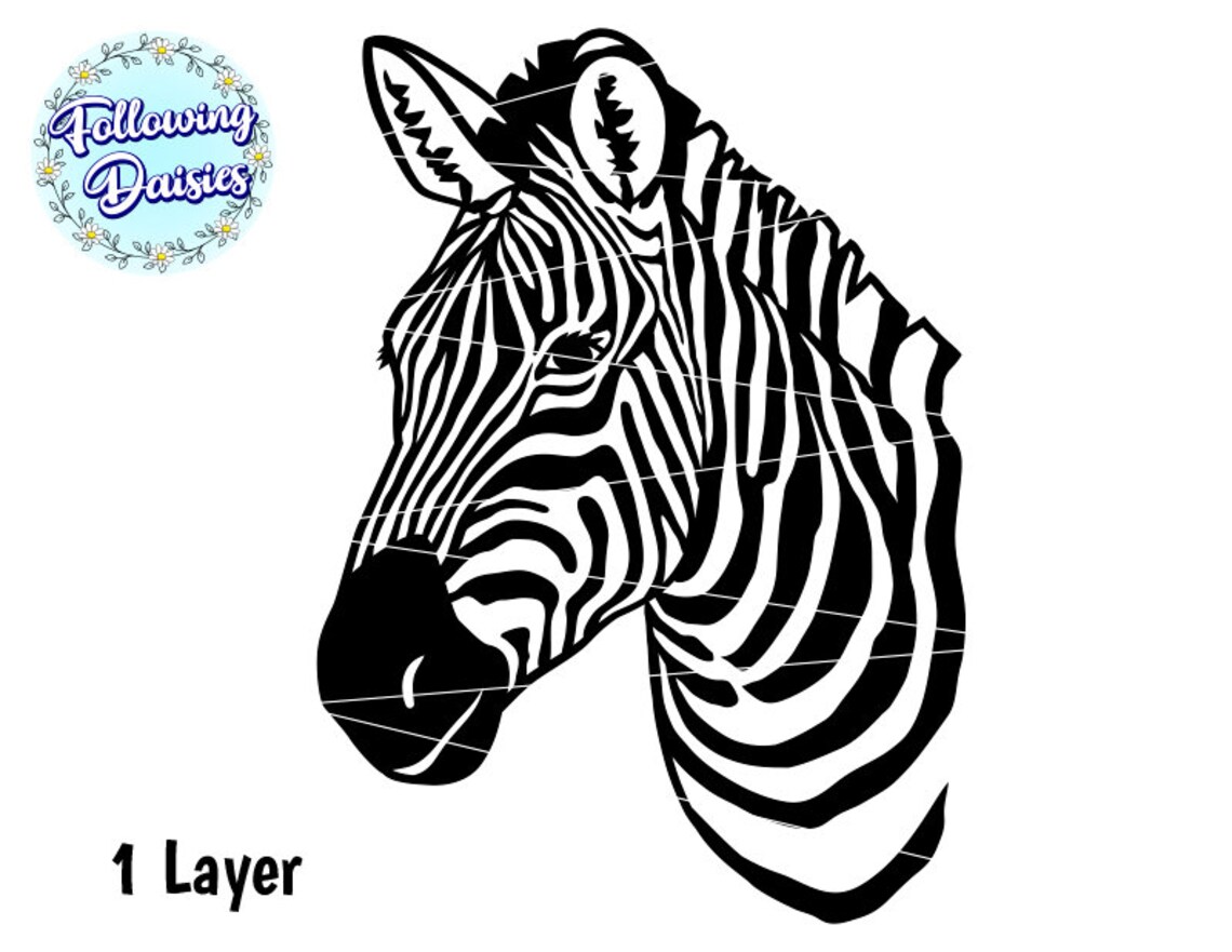 ZEBRA in SVG, Zebra Silhouette, Animals, Animal Face, Nature, Forest ...