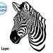 ZEBRA in SVG, Zebra Silhouette, Animals, Animal Face, Nature, Forest ...