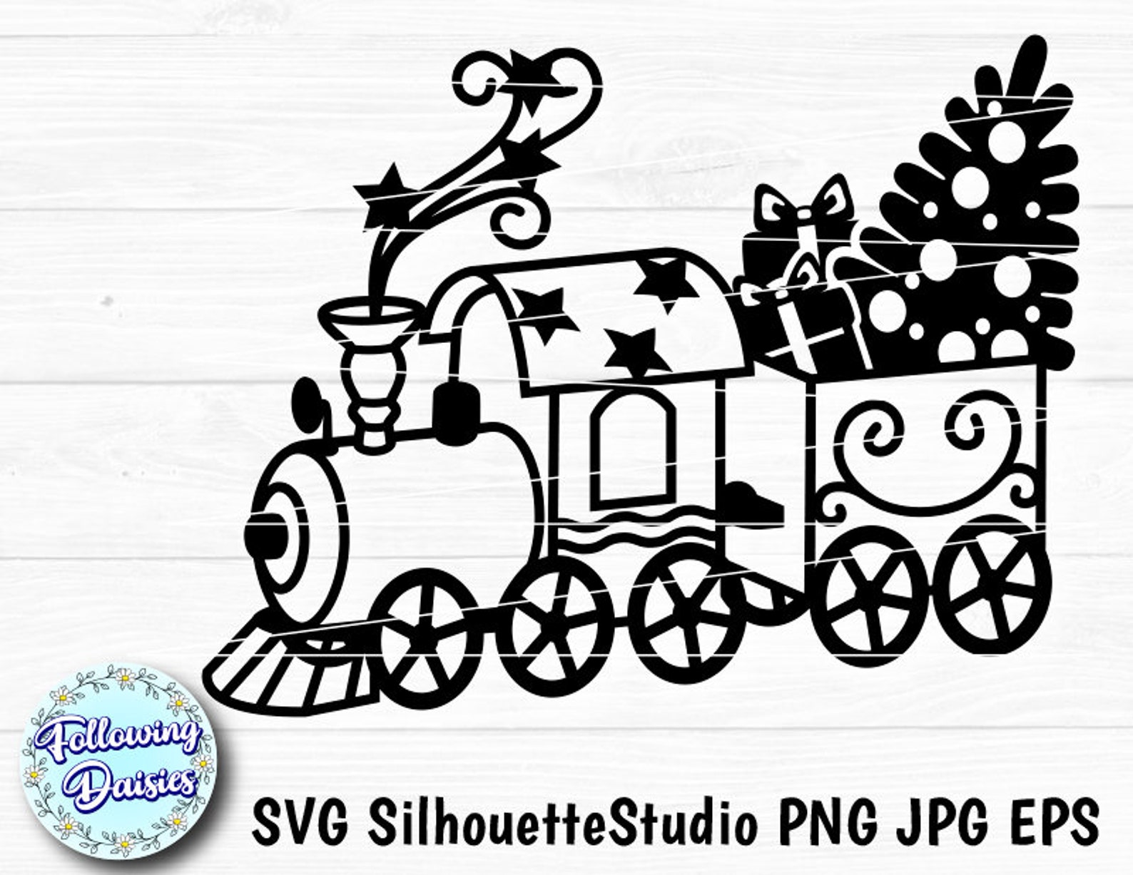 CHRISTMAS TRAIN in SVG Kids Gifts Christmas Templates | Etsy
