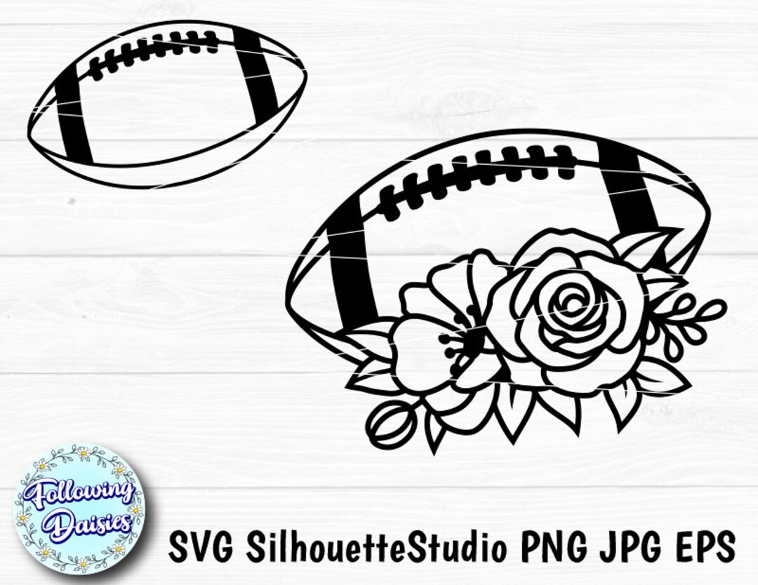 FOOTBALL SVG, Floral Football, Football Mom, Girls Football, Sport ...