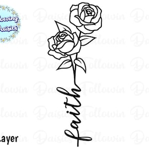 FAITH FLORAL in SVG, Roses Bouquets, Faith Flowers, Religious, Faith ...