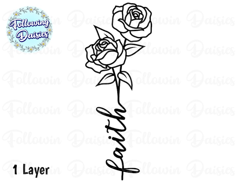 FAITH FLORAL in SVG Roses Bouquets Faith Flowers Religious - Etsy