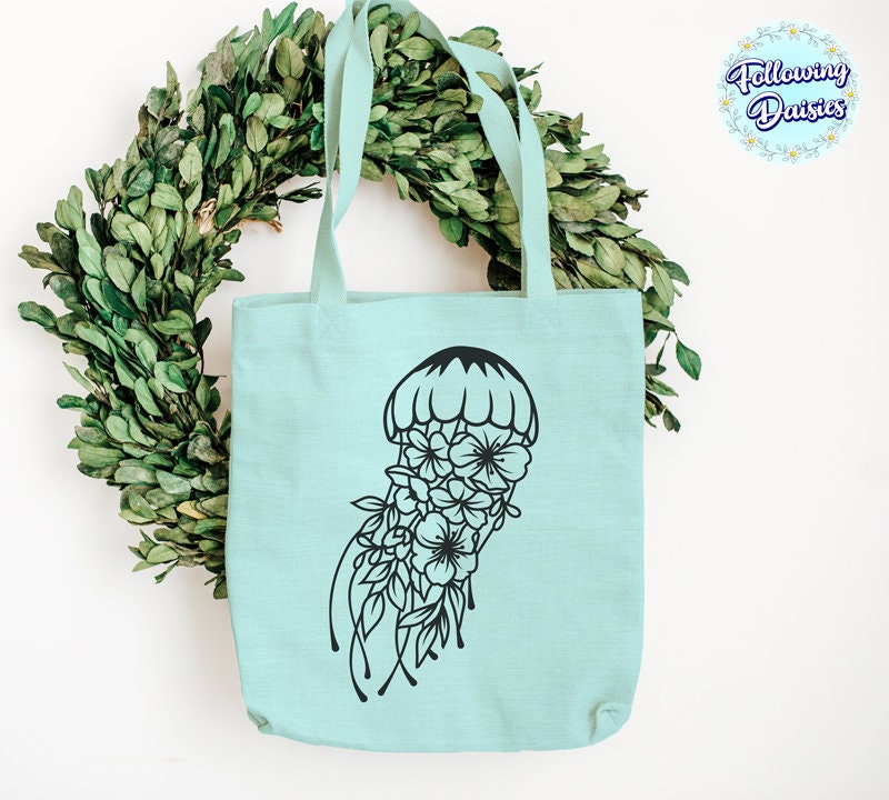 FLORAL JELLYFISH SVG Flowers Ocean Sea Animals Beach | Etsy
