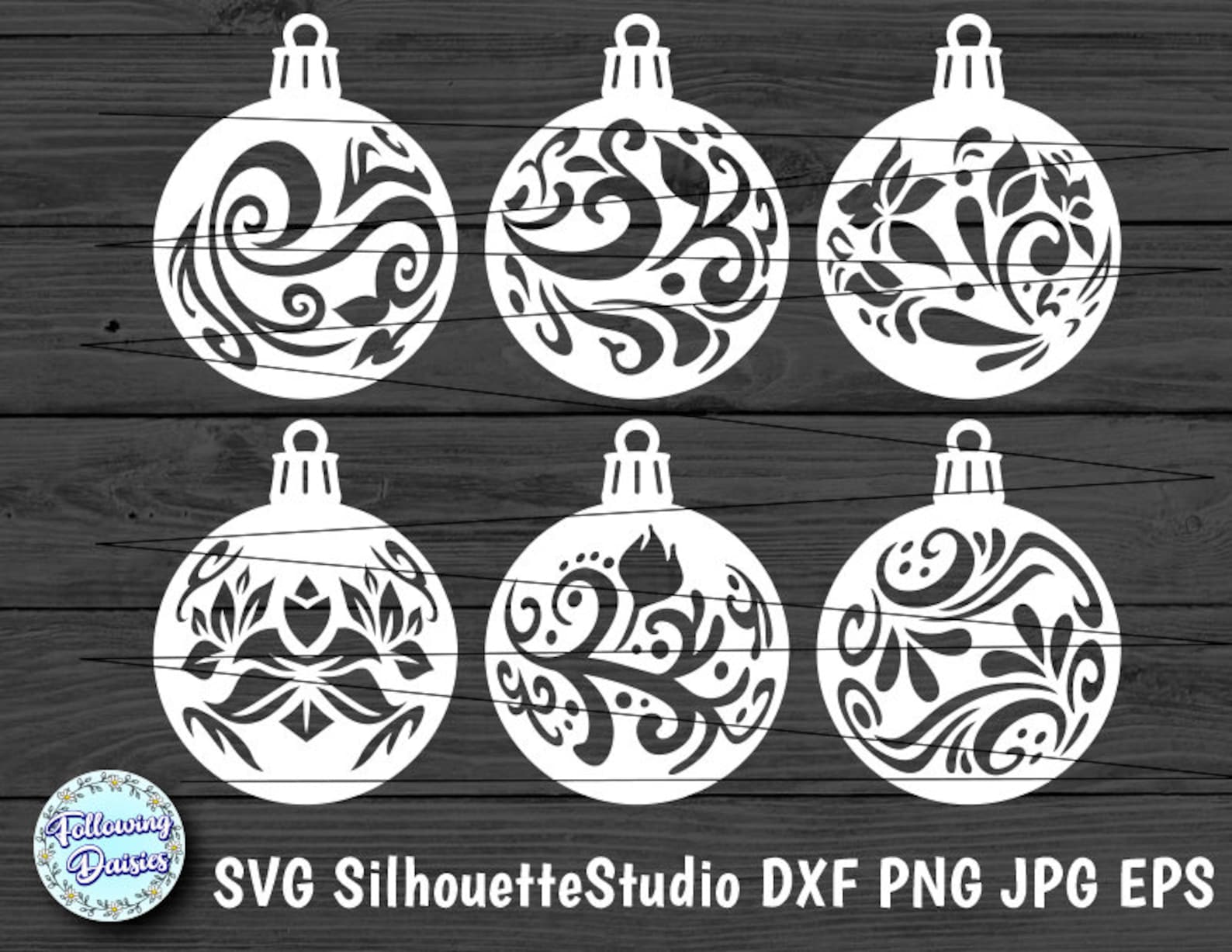 CHRISTMAS BALLS SVG Christmas Ornaments Svg Bundle Christmas - Etsy