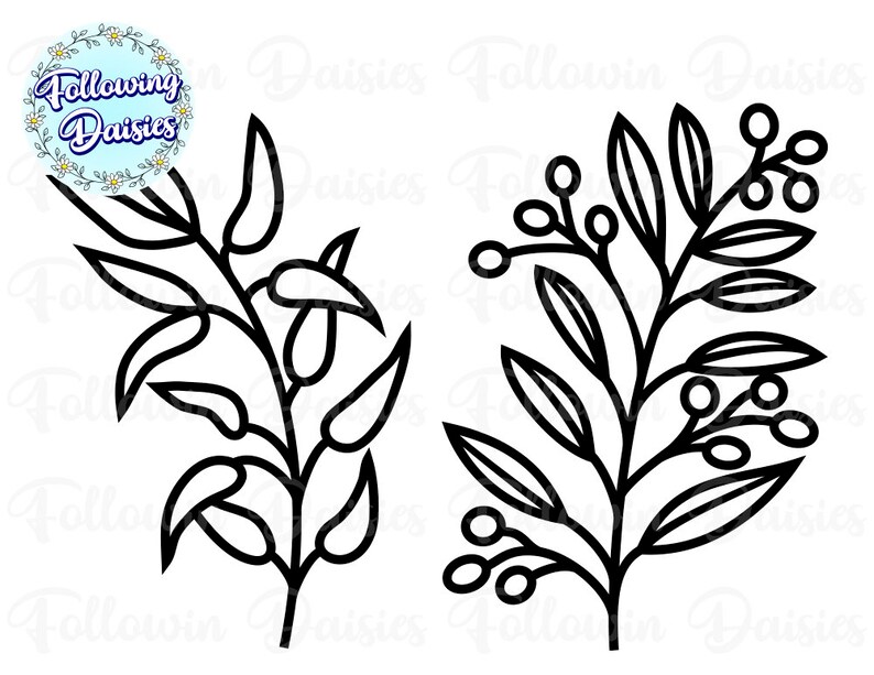 RAMAS en SVG Siluetas de ramas Hojas Naturaleza - Etsy España