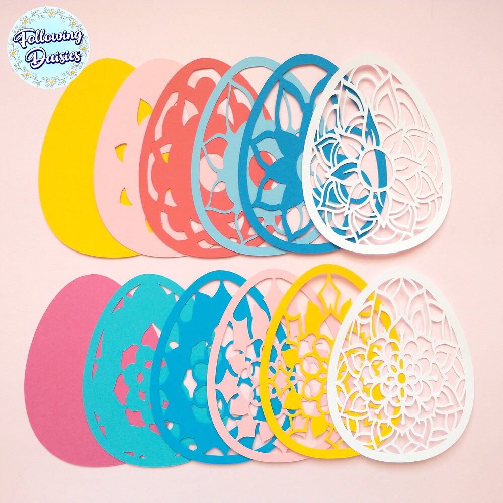 MANDALAS Easter EGGS SVG, Layered Easter Eggs,mandalas Svg, Easter Egg ...