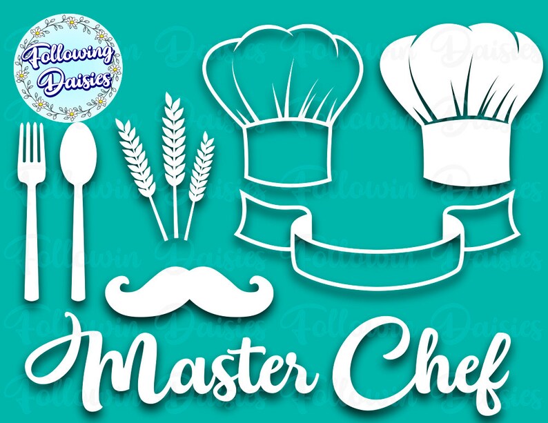 GORRO de COCINERO en SVG Gorro de Chef en svg Colección | Etsy