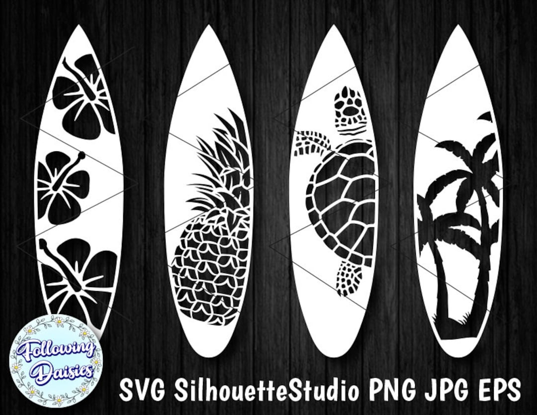 SURFBOARDS SVG, Surfer, Surf Board Silhouette, Summer, Beach, Surfing ...