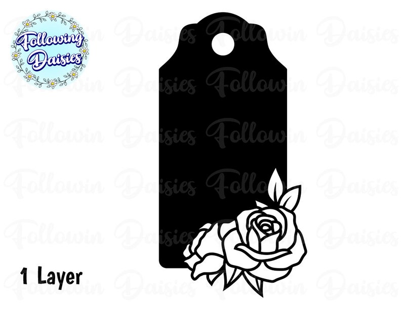FLORAL TAGS SVG Roses Floral Decoration Flowers Gift Tags | Etsy
