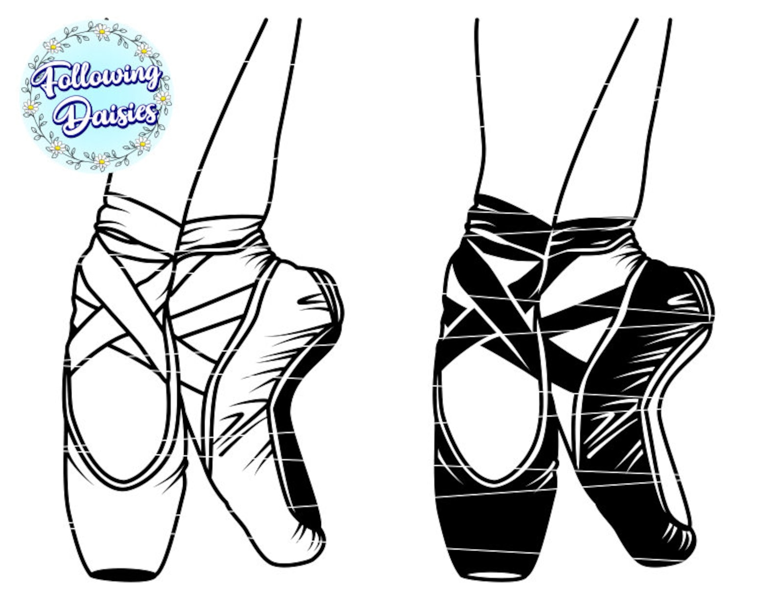 BALLET SVG, Ballet Shoes Svg, Paper Cut Template, Ballet Silhouette ...