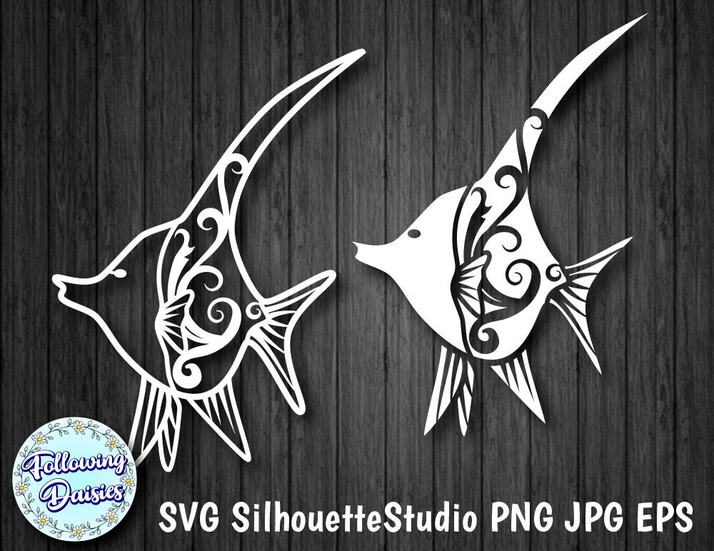 PECES en SVG Siluetas de peces Archivos de corte para Cricut | Etsy