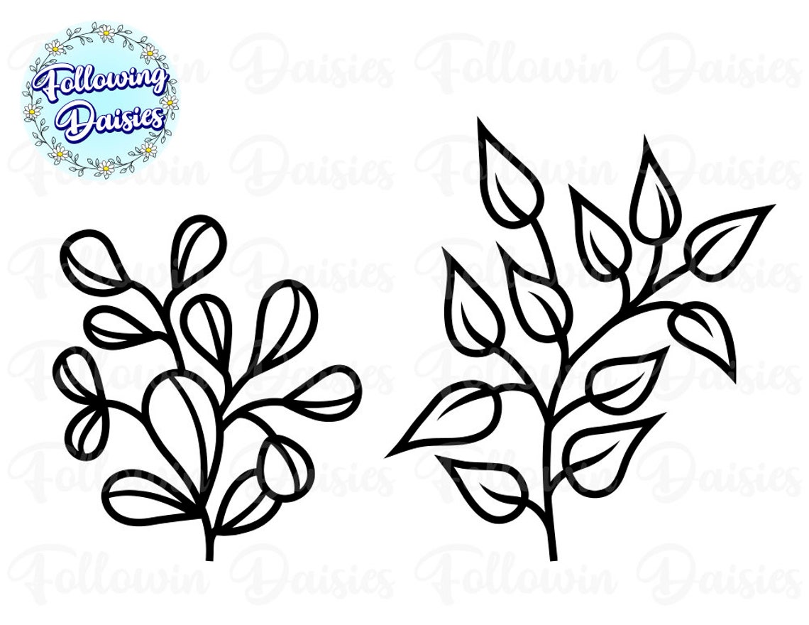 TREE BRANCH Bundle in SVG 10 Designs Leaves Plants Nature - Etsy