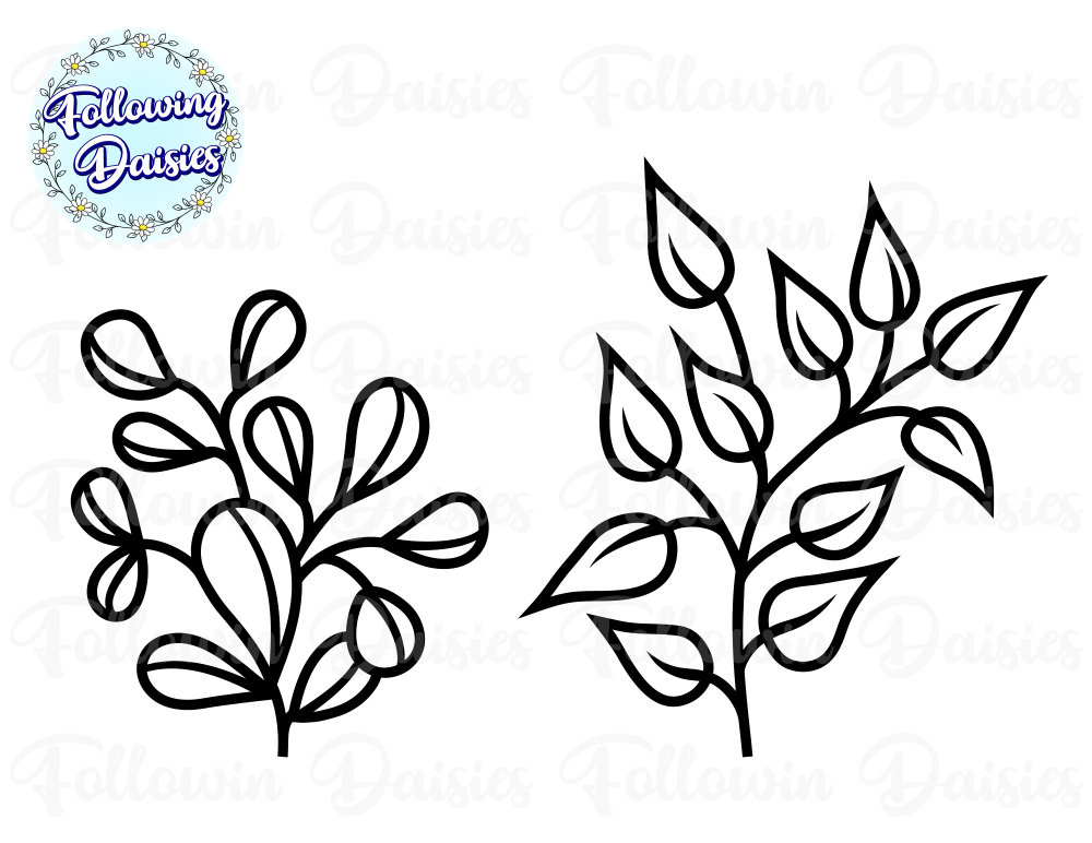 TREE BRANCH Bundle in SVG 10 Designs Leaves Plants Nature | Etsy