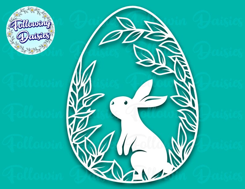 HUEVO de PASCUA en SVG Conejo de pascua Decoración de | Etsy