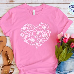 FLOWER HEART SVG, Flowers, Love, Valentine's Day, Floral Heart, Paper ...