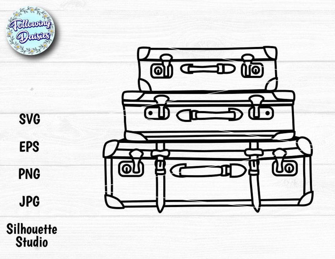 Old SUITCASES SVG, Summer, Beach, Holidays, Vintage Suitcases, Travel ...