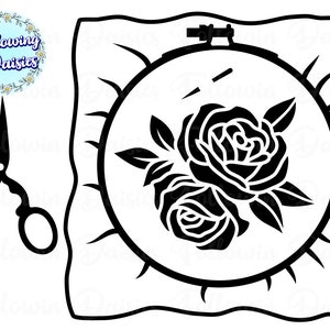 EMBROIDERY in SVG Embroider Embroidery Hoop Flowers Hand - Etsy