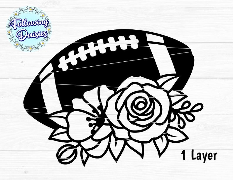 FOOTBALL SVG, Floral Football, Football Mom, Girls Football, Sport ...