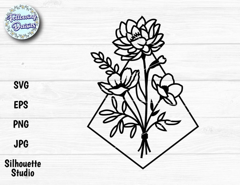 FLORAL BOUQUET SVG Flowers Flower Cut File Floral - Etsy