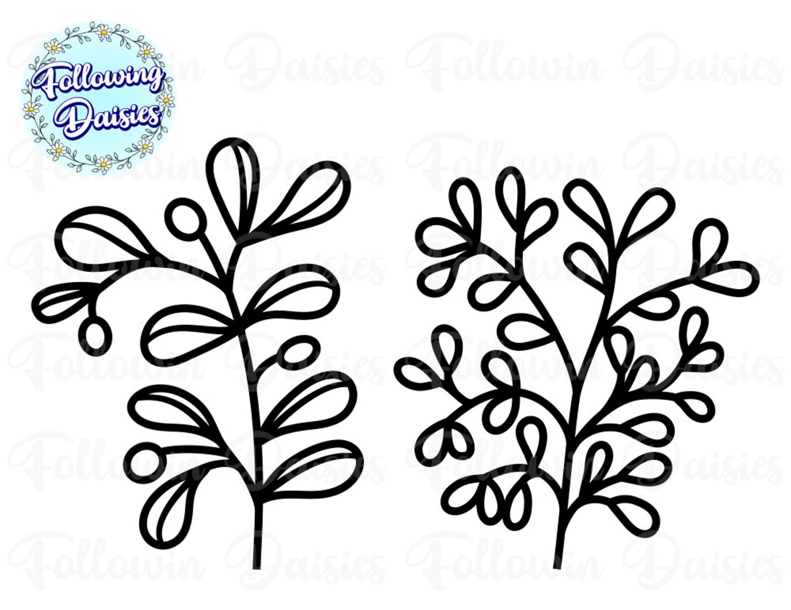 TREE BRANCH Bundle in SVG 10 Designs Leaves Plants Nature | Etsy