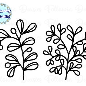 TREE BRANCH Bundle in SVG, 10 Designs, Leaves, Plants, Nature, Branches ...